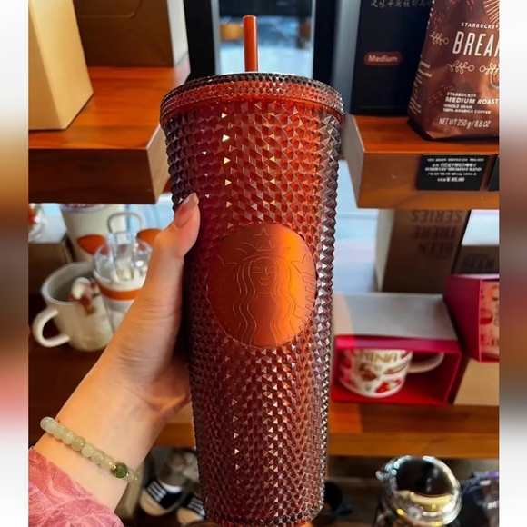 Starbucks | Other | Nwt Starbucks China 222 Pumpkin Red Studded Tumbler ...